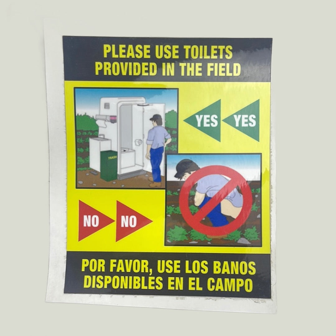 Use Toilets Decal – Sunrise Tool Supplies